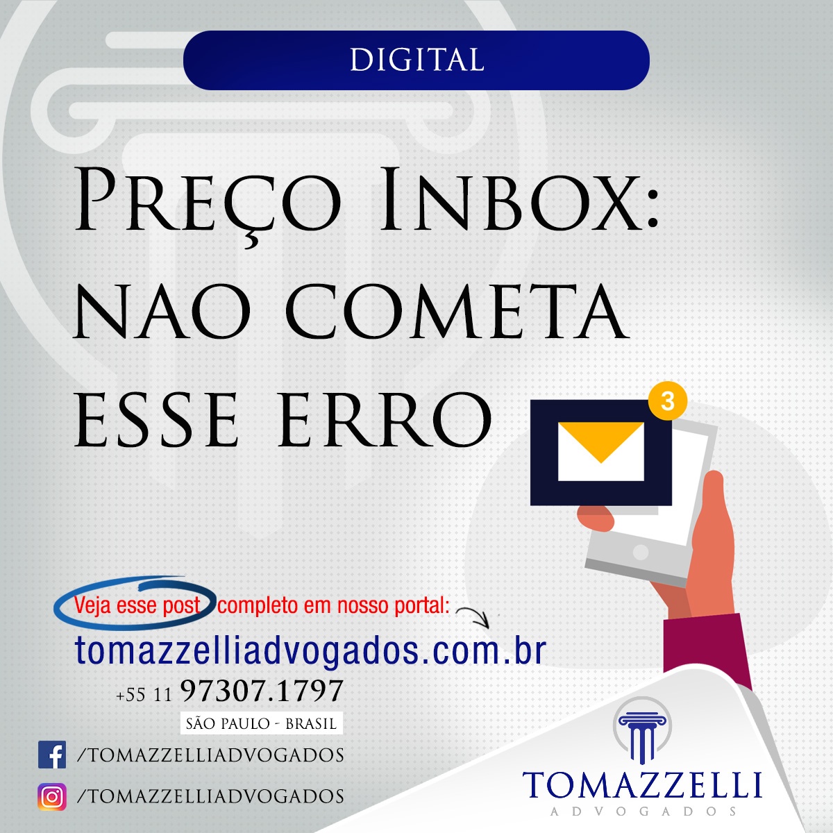 Preço Inbox: não cometa esse erro - Tomazzelli Advogados